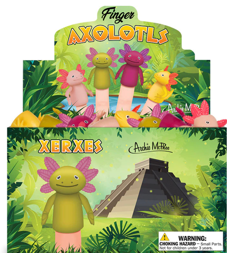 Finger AXOLOTLS Puppets! Adorable Salamander by Archie McPhee – Lee's ...